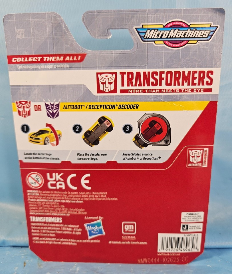 Micro Machines Transformers Bumblebee & Megatron 2 Pack New | eBay