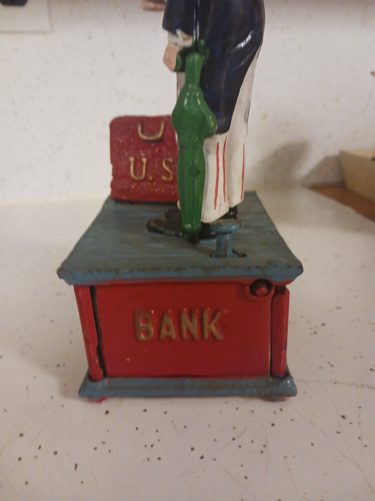 Vintage Cast Iron Uncle Sam Coin Bank. WORKS. | eBay