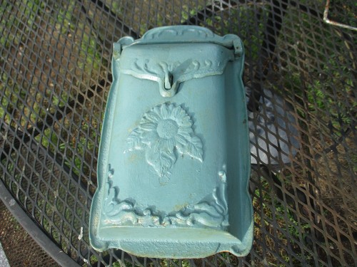 antique cast iron mailbox letter box for wall 11" X 7" X 2.5" | eBay