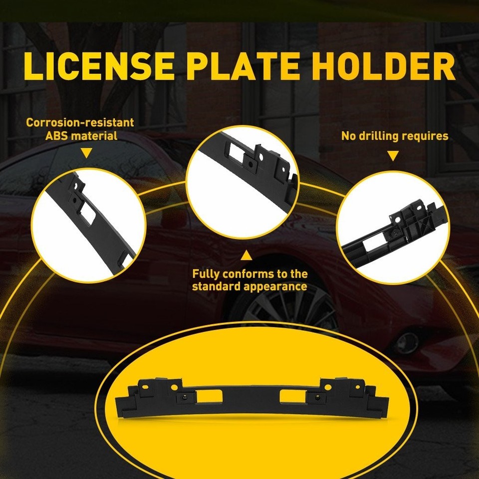 Rear License Plate Mounting Bracket Tag Holder Black 2008-2013 For ...