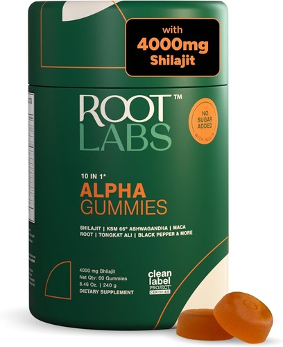 Root Labs 10-1 Alpha Shilajit Gummies | 4000mg Shilajit with ShilAbsorb ...