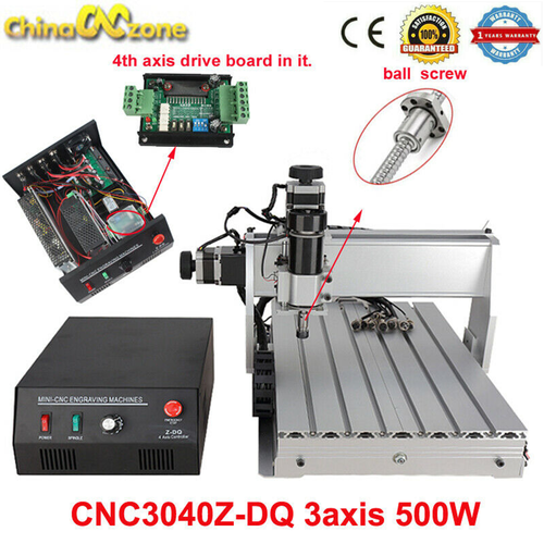 3040Z-DQ CNC Router 3Axis Acrylic Engraving DIY Milling Cutting Machine ...