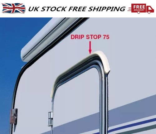1M Long Drip Stop 300 Door Gutter Rain Deflector Caravan Motorhome Part ...