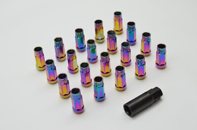 1320 Steel Ball seat lug nuts 12x1.5 Neo Chrome color 48mm length 20pcs ...