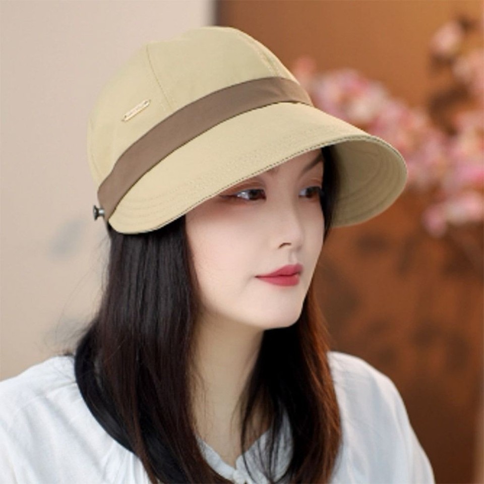 Wide Eaves Peaked Cap Color Matching Sun Hats Gifts Wide Brim Cap for ...