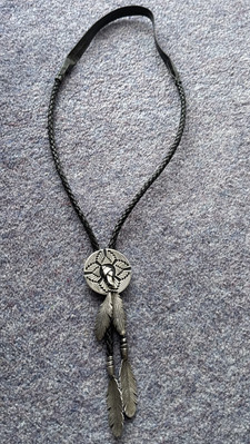 vintage stan bentall navajo sterling silver feather bolo tie | eBay UK