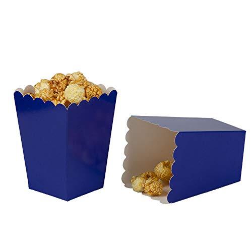 Navy blue Popcorn Boxes Cardboard Container For Party SuppliesPack of ...