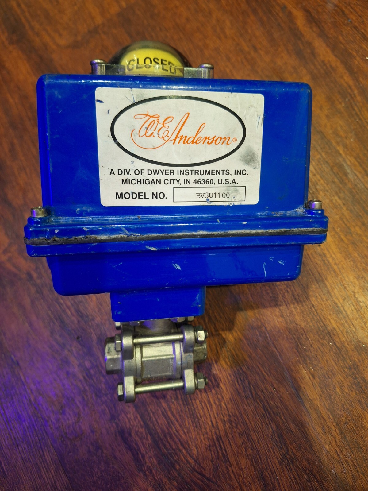 Duravalve/W.E. Anderson Model BV3U1100 Electric Actuated Ball Valve ...