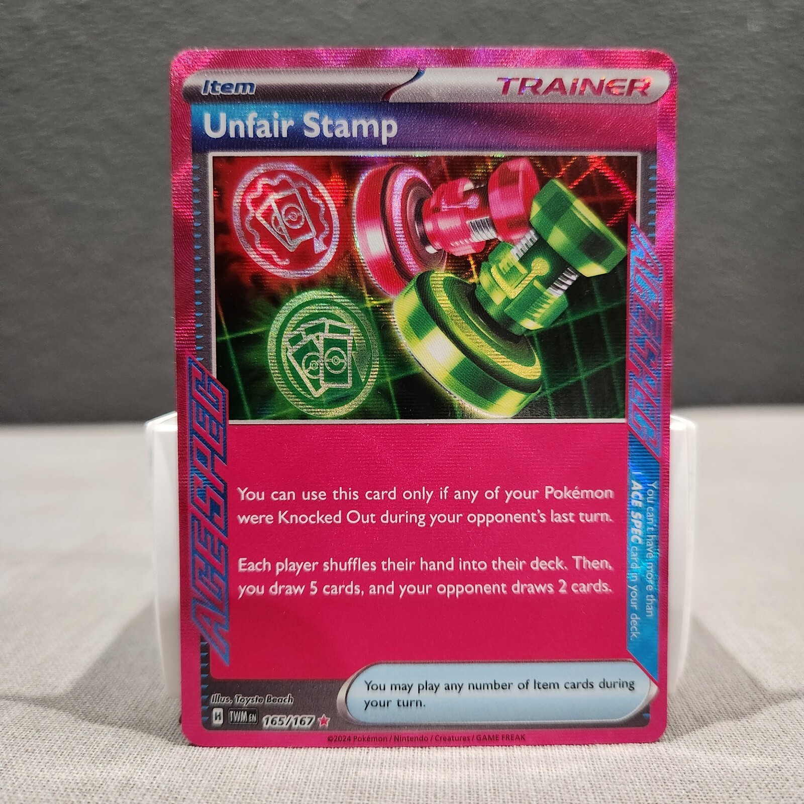 Unfair Stamp 165/167 Twilight Masquerade Ace Spec Holo Pokemon Card | eBay