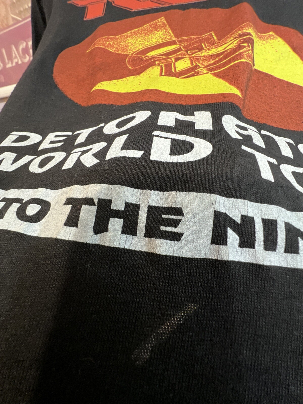 Vtg RATT Band Tee 90-91 Detonator Tour T Shirt Metal Rock White House ...