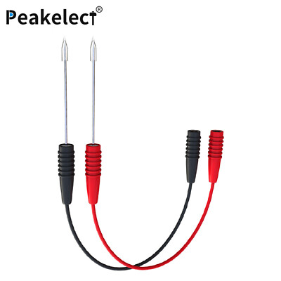 2PCS Wire Piercing Probe Test Leads 2mm Female Socket to Stainless ...