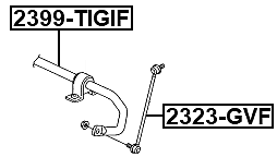 Stabilizer Front Febest 2399-TIGIF OEM 3C0411303T | eBay
