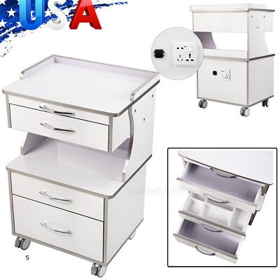 AZDENT Dental Mobile Cabinet Side Cart Medical Instrument Storage Cart ...