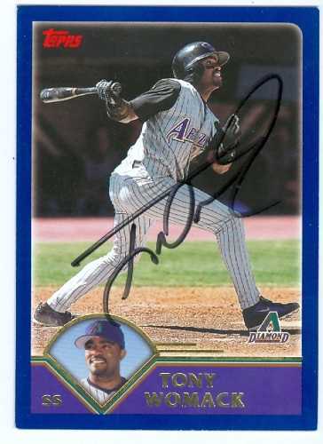 Tony Womack autographed Baseball Card (Arizona Diamondbacks) 2003 Topps ...