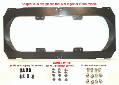 360mm Radiator +2x 180mm Fans to 2x 180mm Fan Slots Mounting Bracket ...