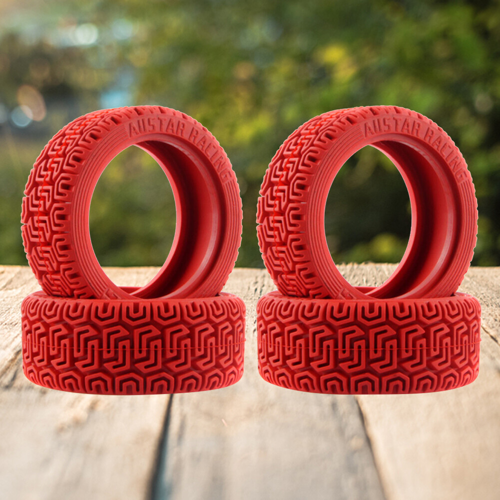 Hex Wheel Rims RC Car Parts Racing Vehicle Tyres for Outdoor Auto (Red ...