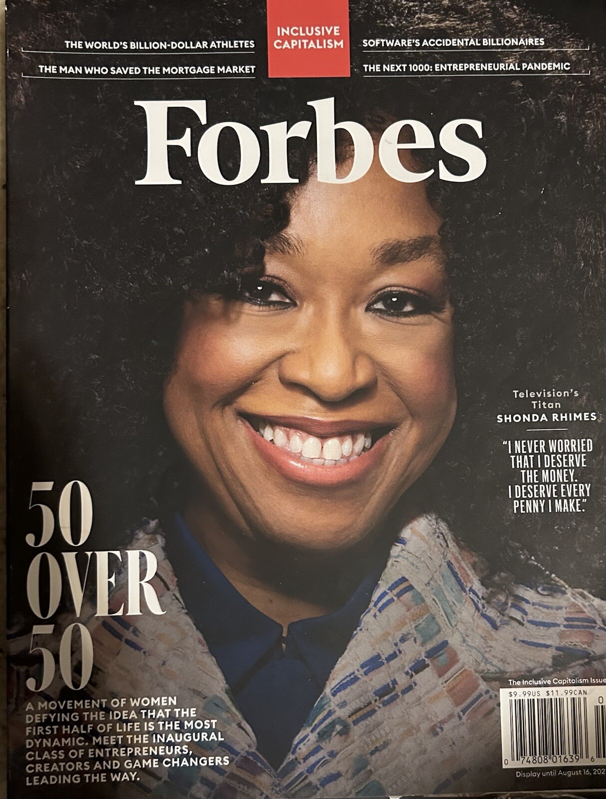 Forbes Magazine (Summer 2021) SHONDA RHIMES - 50 Over 50 | eBay