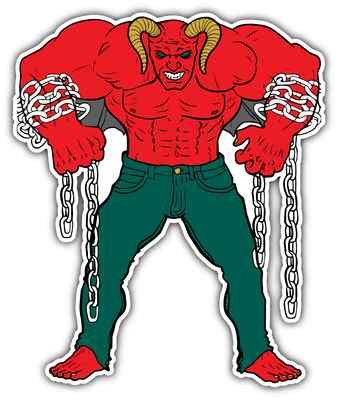 Red Devil Satan Demon Evil Hell Car Bumper Vinyl Window Sticker Decal 4 ...