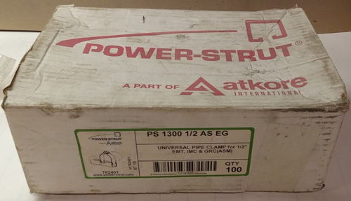 BOX OF 100) NEW POWER-STRUT UNIVERSAL PIPE CLAMP CONDUIT STRAP PS1300-1 ...