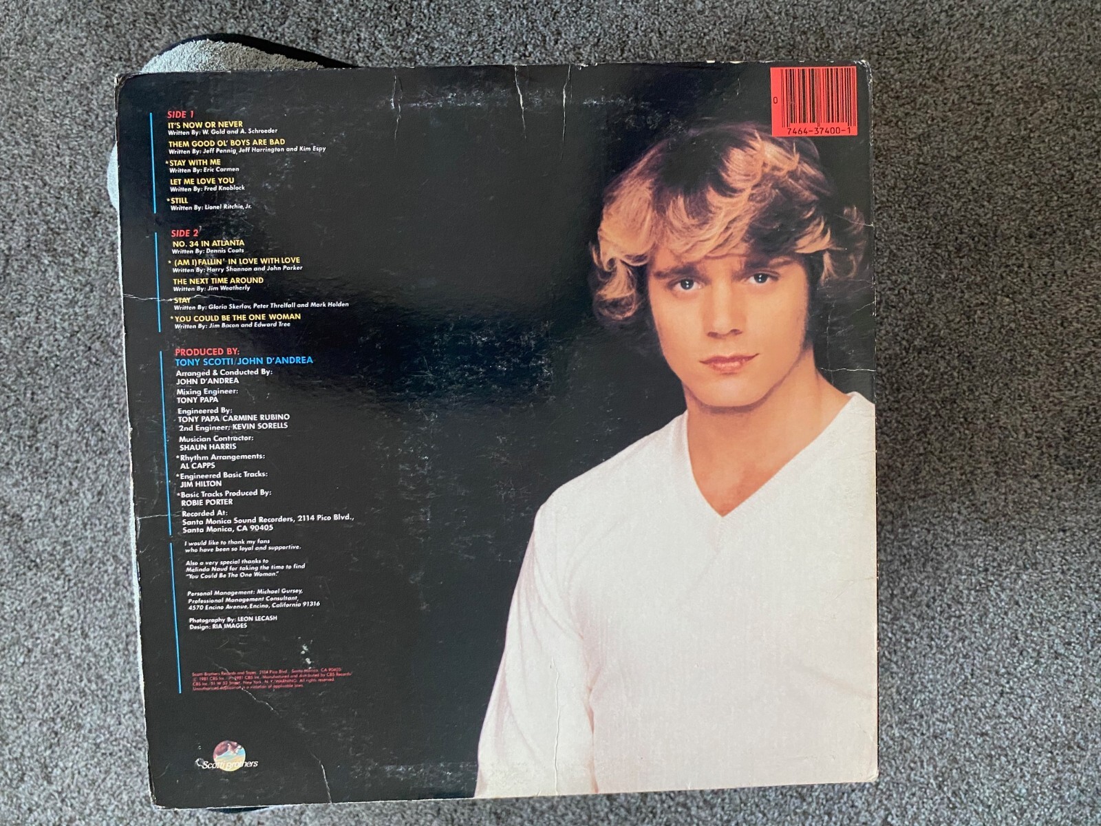 John Schneider LP "Now Or Never" 1981 UK Press Album In Good Condition ...