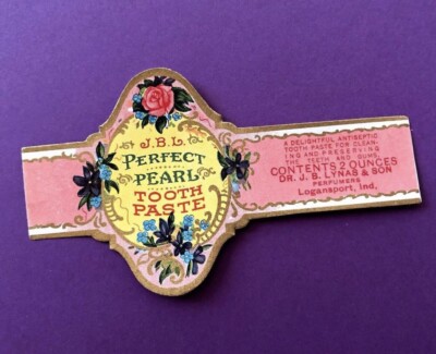 NOS Antique 1910s Perfect Pearl Toothpaste Label Logansport Indiana | eBay