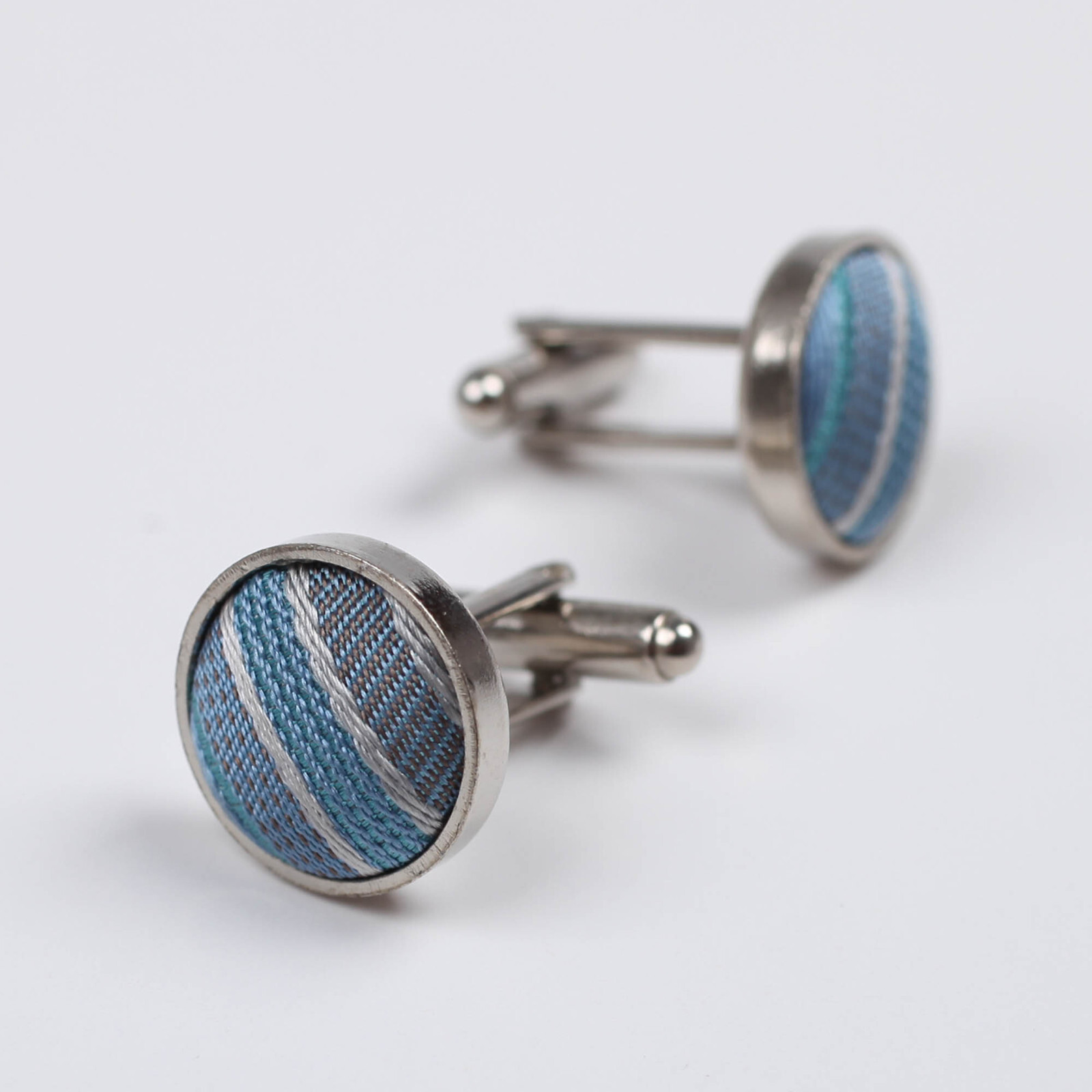 Y&G S1168 Multicoloured Stripes Mens Formal Silk Neck Tie Cufflinks for ...