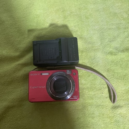 Sony Cyber-Shot Dsc-W170 Red 10.1 MP Digital Camera w/Battery Charger ...