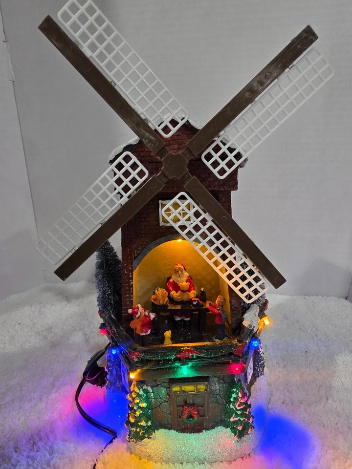 FG Square Animated Windmill With Music And LED Lights #289-1228 | eBay