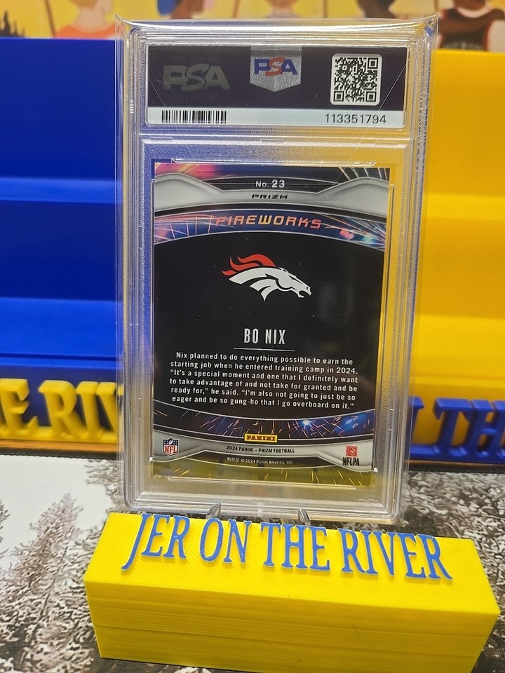 2024 Panini Prizm - Fireworks Bo Nix #23 Green Prizm (RC) | eBay