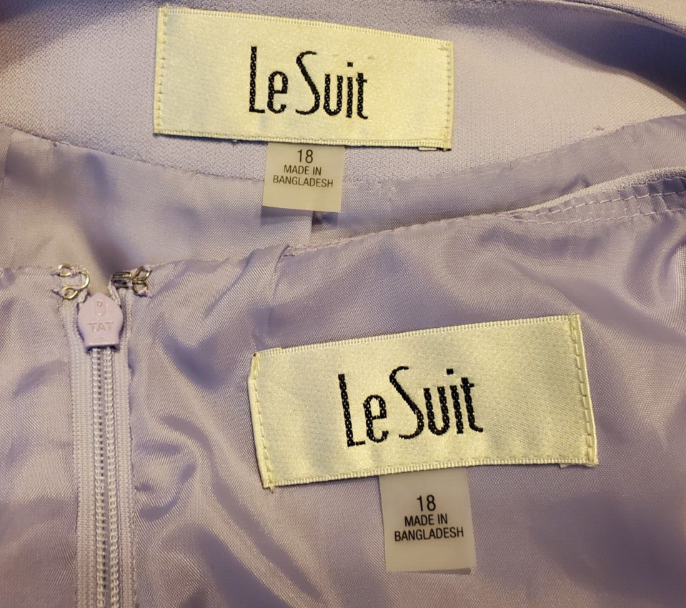 NWT Le SUIT 2PC Lilac Polyester Blend Formal Dress Suit Size 18 | eBay