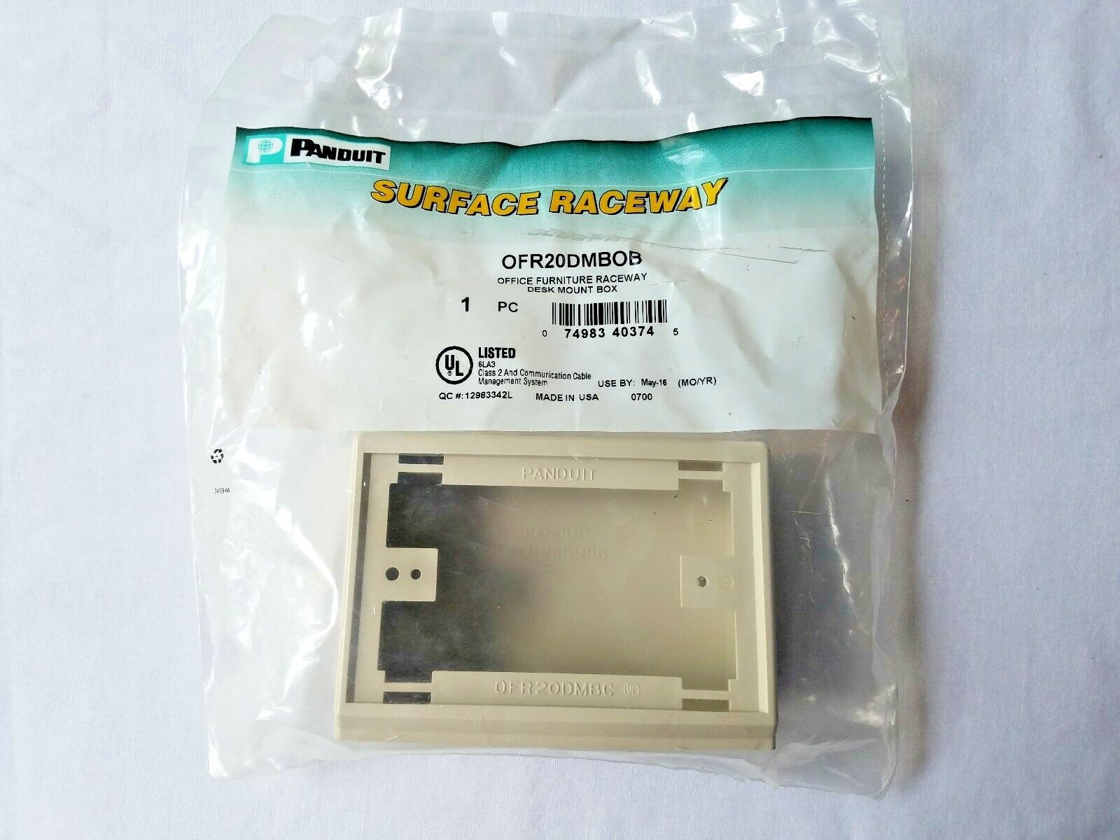 OFR20DMBOB Panduit Office Furniture Raceway Desk Mount Box - Office ...