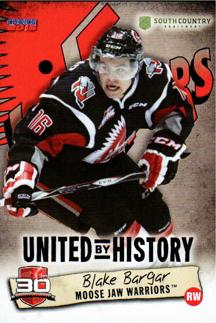 Blake Bargar 2014-15 Moose Jaw Warriors | eBay