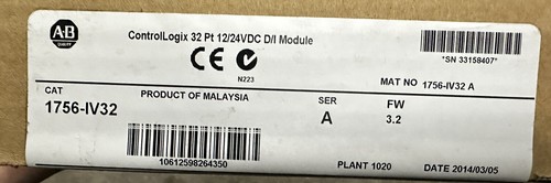 Allen-Bradley 1756-IV32 ControlLogix 32Pt 12/24VDC D/I Module 1756IV32 ...