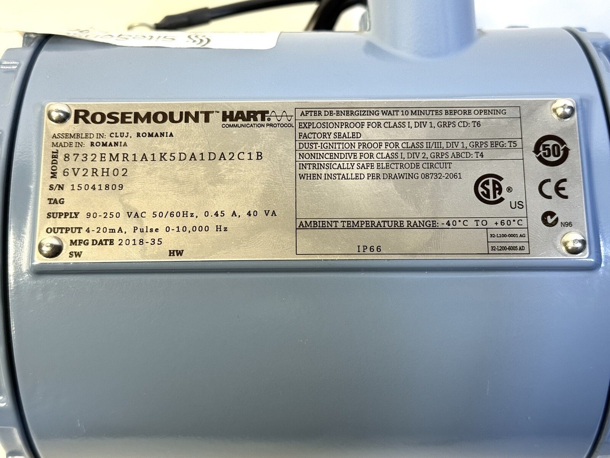 8732em Rosemount 8732E Field Mount Magnetic Flow Meter Transmitter