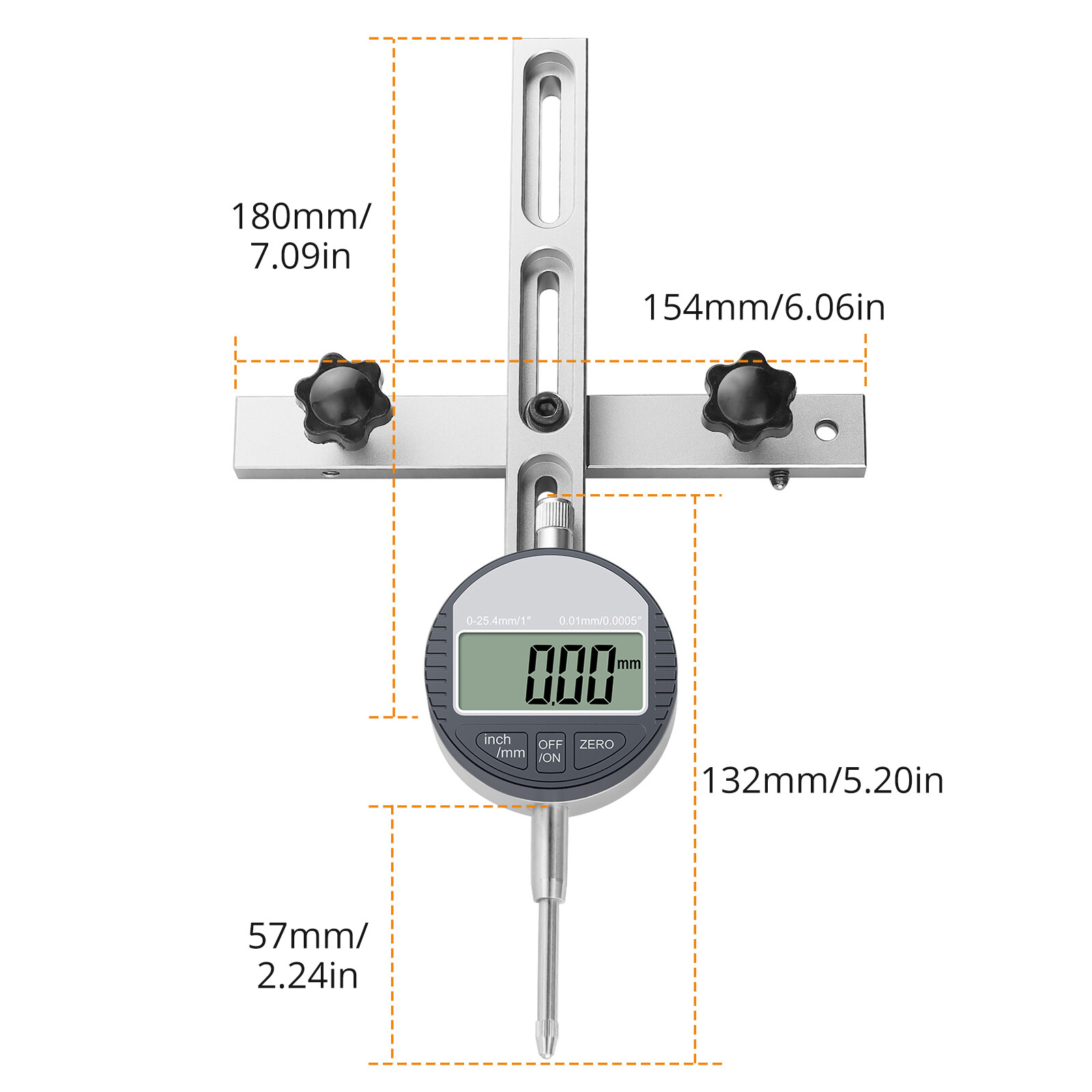 Digital Dial Indicator Table Saw Gauge 0.01mm/0.0005" Aluminum Alloy ...