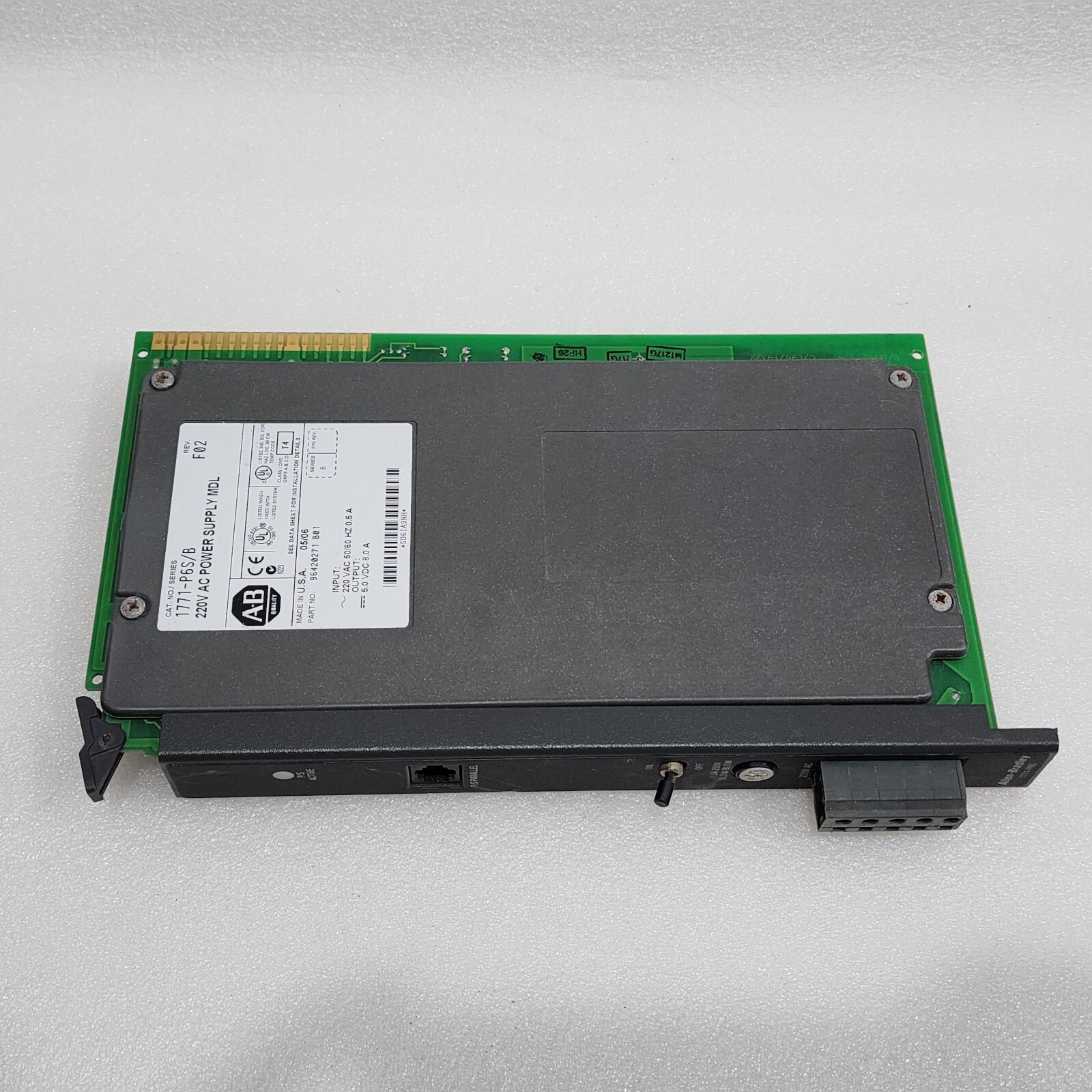 ALLEN BRADLEY CAT 1771-P6S/B 220V AC POWER SUPPLY MODULE | eBay