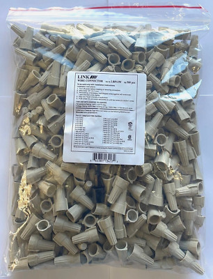 Twist Type Wire Connector Cable Nuts 18-10 Gauge Winged UL Listed Tan ...