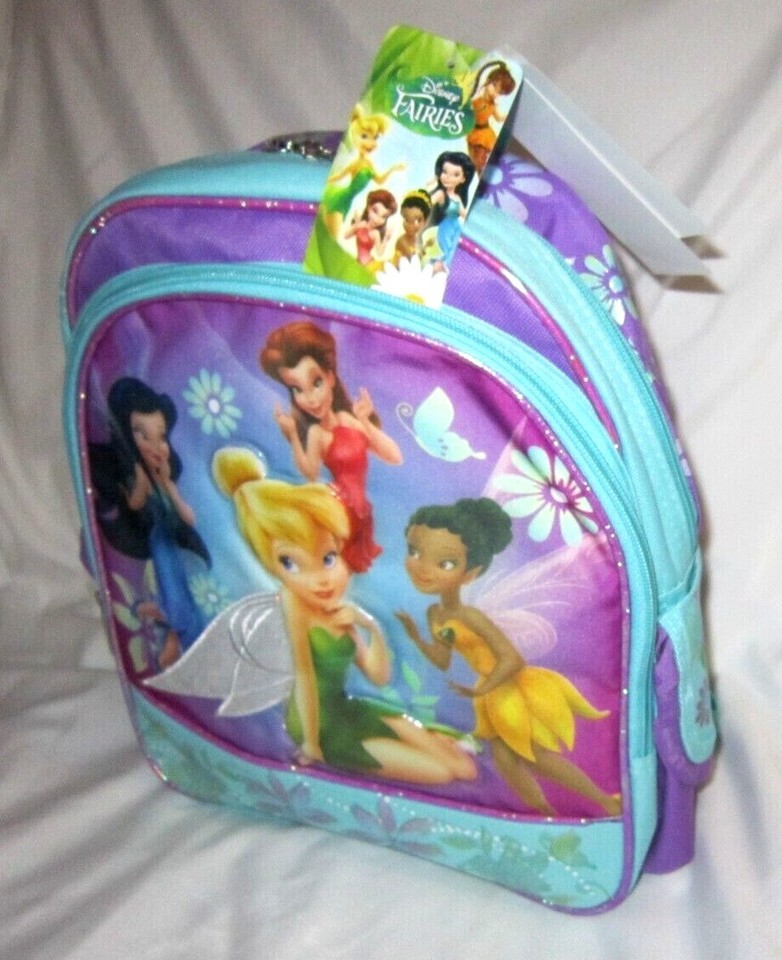 TINKERBELL PURPLE 12" BACKPACK&TINKERBELL WITH FAIRIES 9.5" INSULATED ...