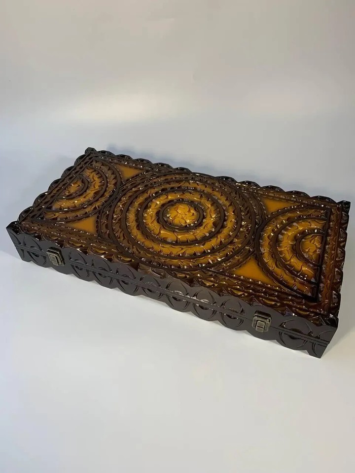 Handmade Carved Glass Backgammon Set, Game Board, Backgammon Board, IN ...