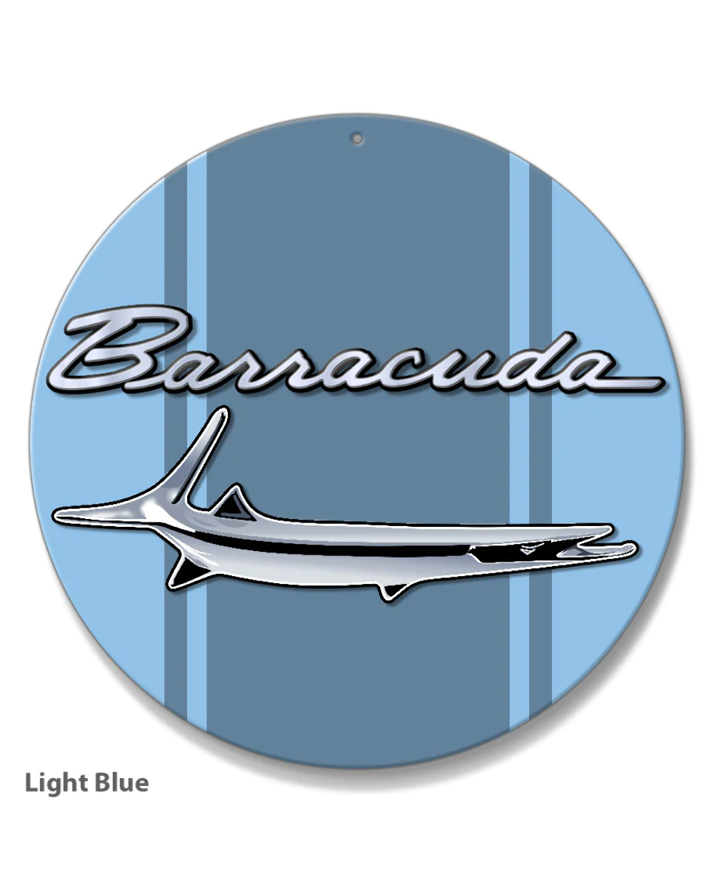 1964 - 1969 Plymouth Barracuda 'Cuda Fish Emblem Round Aluminum Sign ...