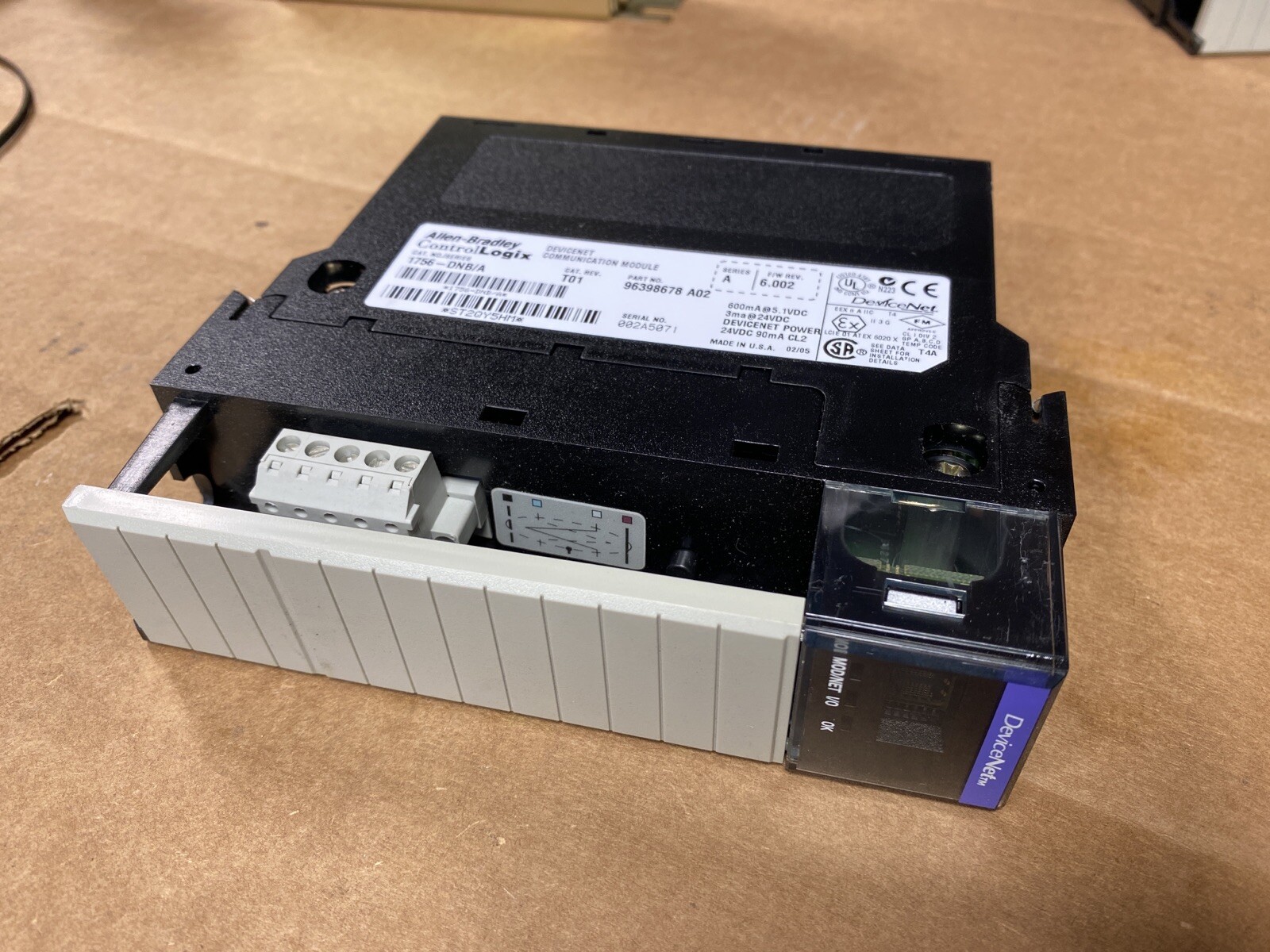 Allen Bradley DeviceNet Communication Module 1756-DNB Series A F/W 6. ...