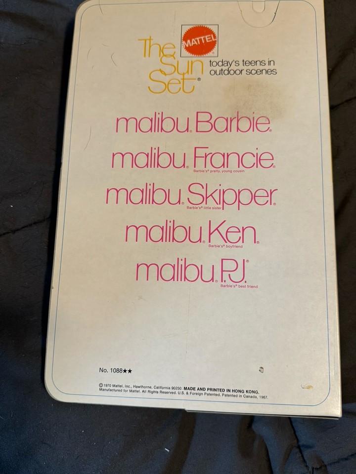 1970 Sun Set Malibu Ken 1088 New In Box with Bendable Legs Fashion Doll ...