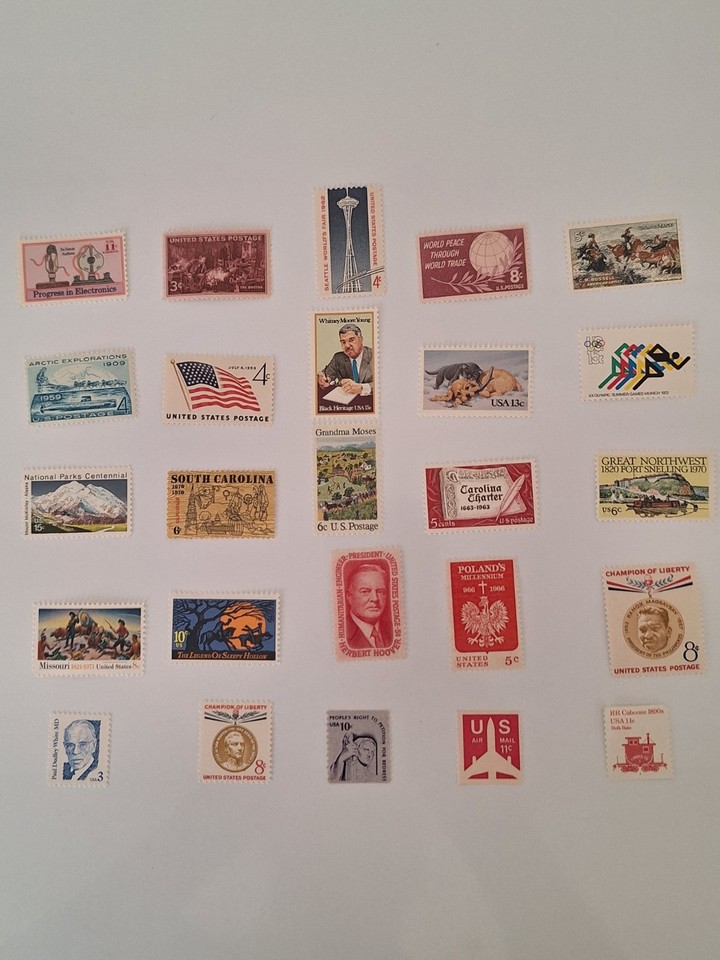 25 Different Random Stamps Mint Never Hinged. As Pictured. (3) | eBay