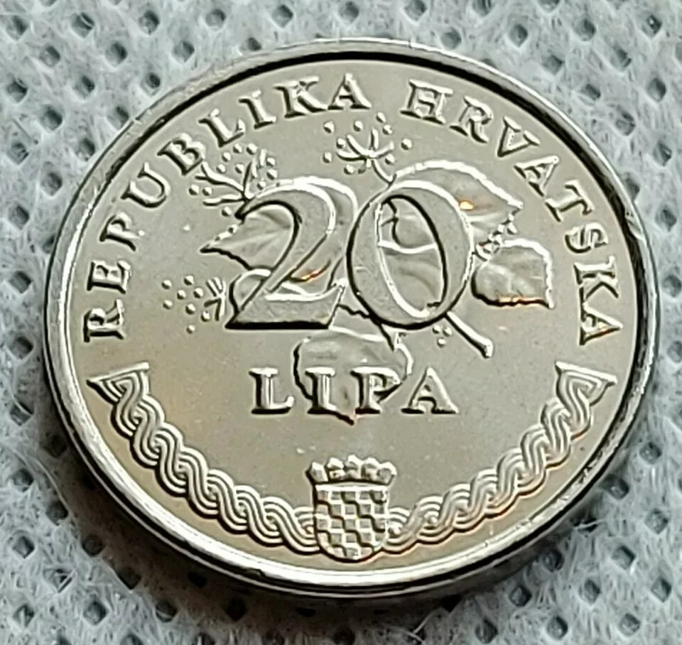 20 Lipa 2014. Croatian coin, 20 Lipa Latin text - OLEA EUROPAEA ...
