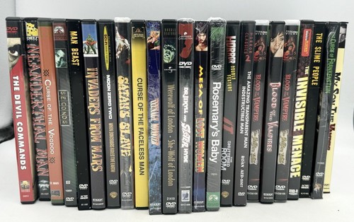 Horror Cult Classic Monsters Halloween Vampires DVD Lot (22) RARE OOP ...