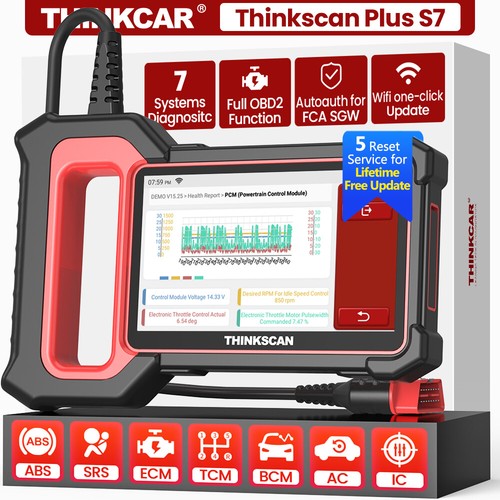 Thinkscan Plus S7 OBD2 Scanner Code Reader Diagnostic Tool Engine ABS ...