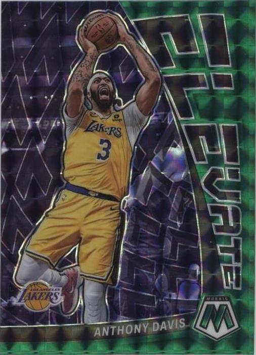 2022-23 Panini Mosaic - Elevate Anthony Davis #10 Green Mosaic Prizm ...