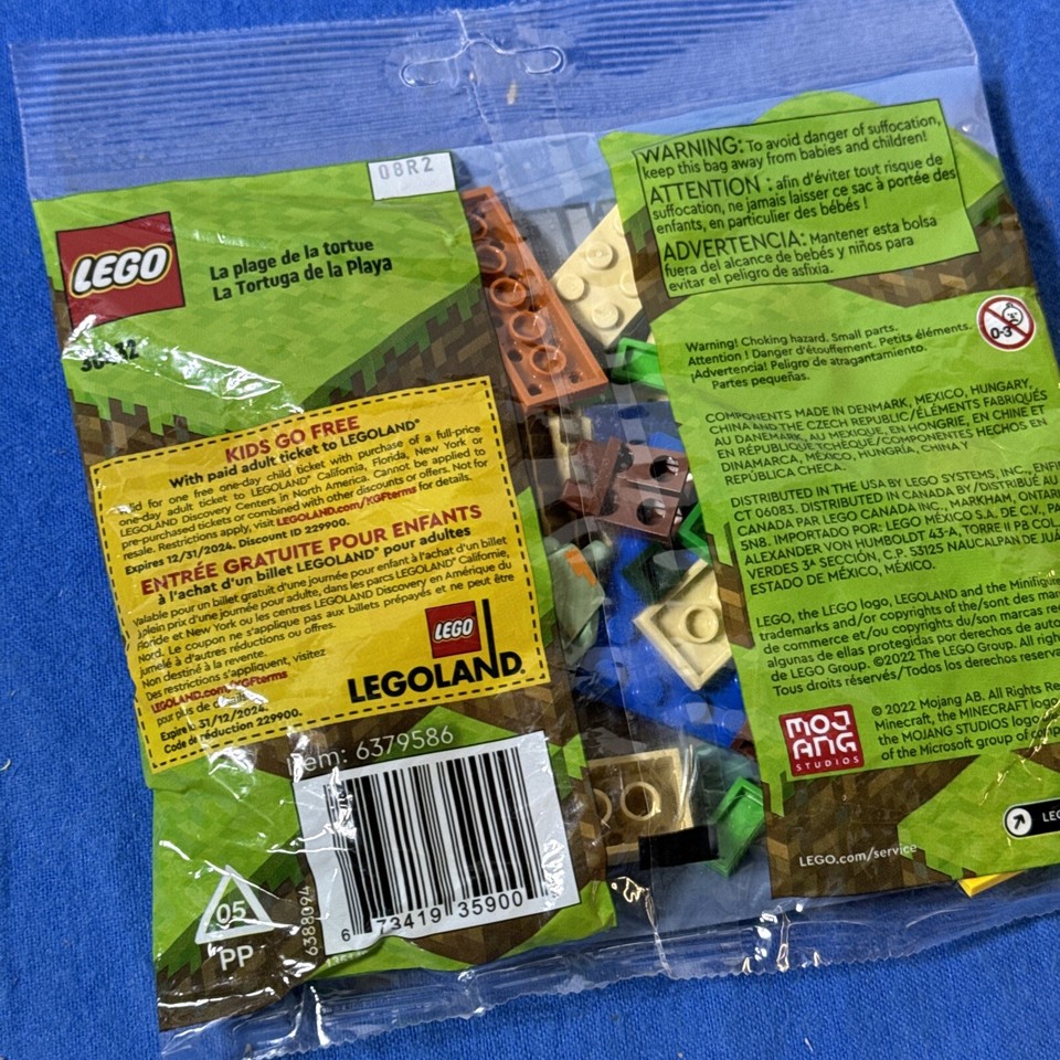 Lego 30432 2022 Minecraft The Turtle Beach Polybag Retired New Sealed ...