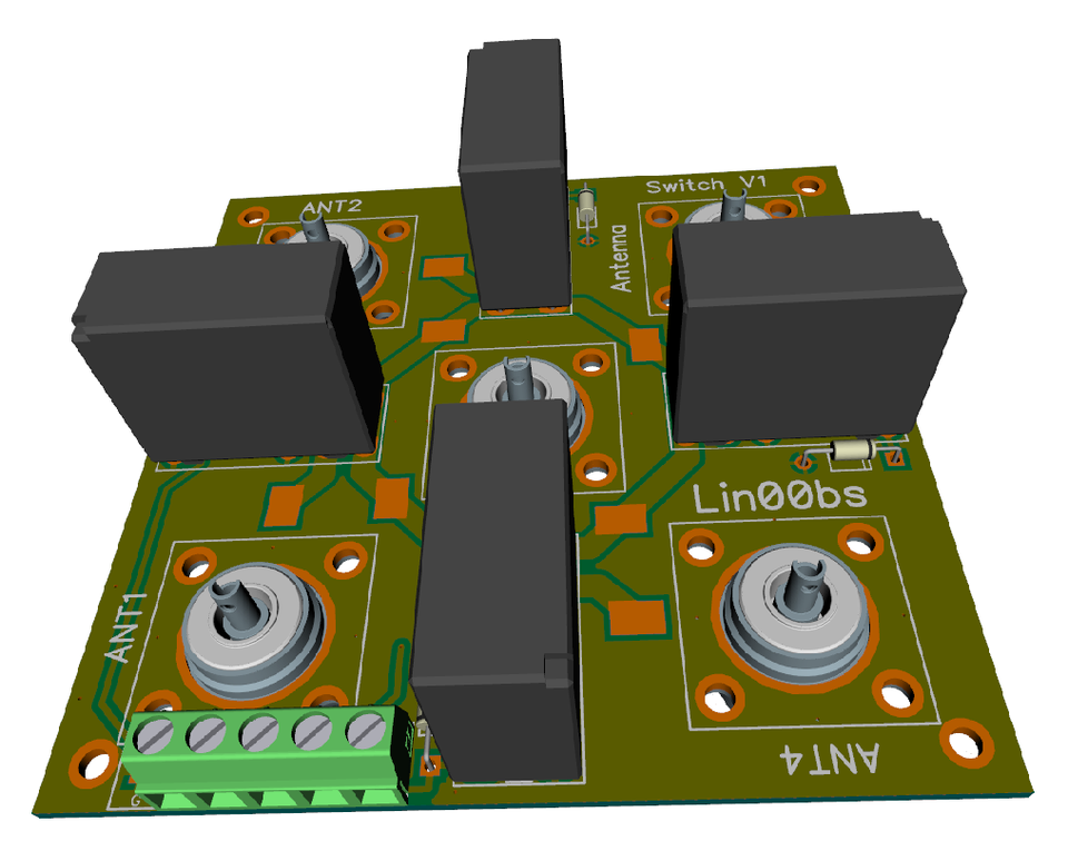 4:1 DIY KIT 4-way coax remote antenna switch SO-239 HF MW Omron Ham ...