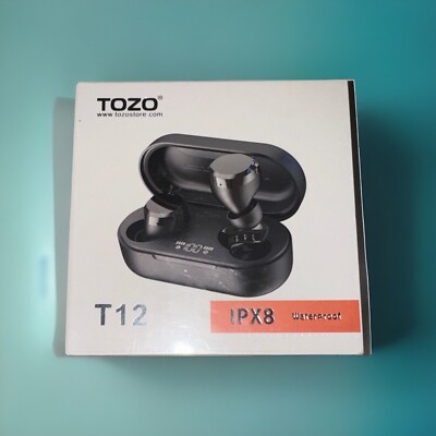 TOZO T12 Wireless Earbuds Bluetooth IPX8 Waterproof with Charging Case ...